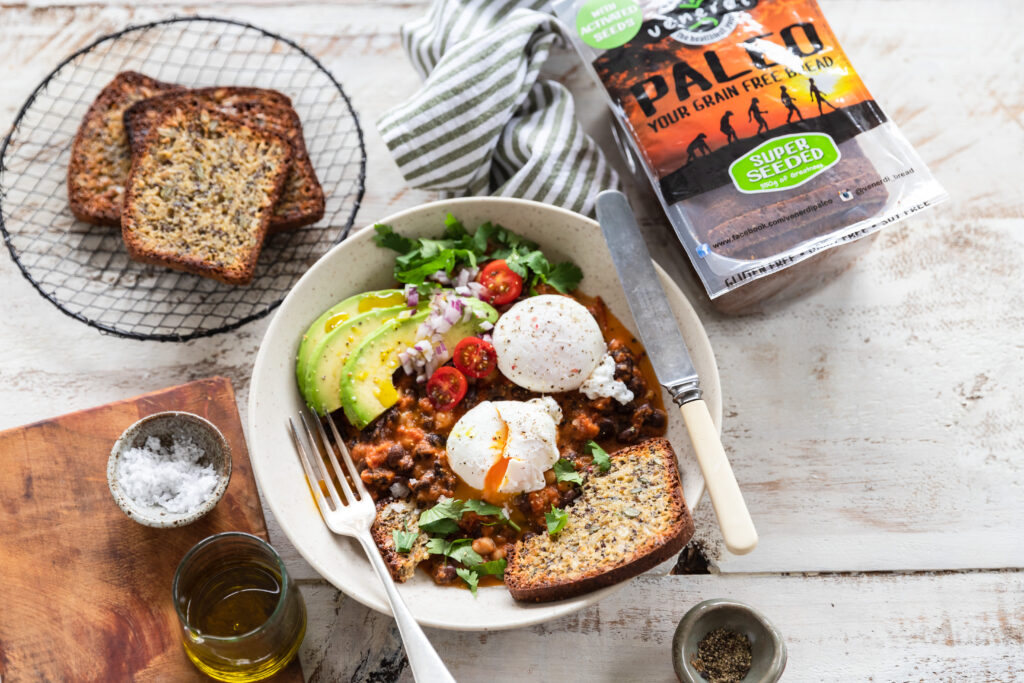 Mexican Breakfast Beans with Paleo Super Seeded