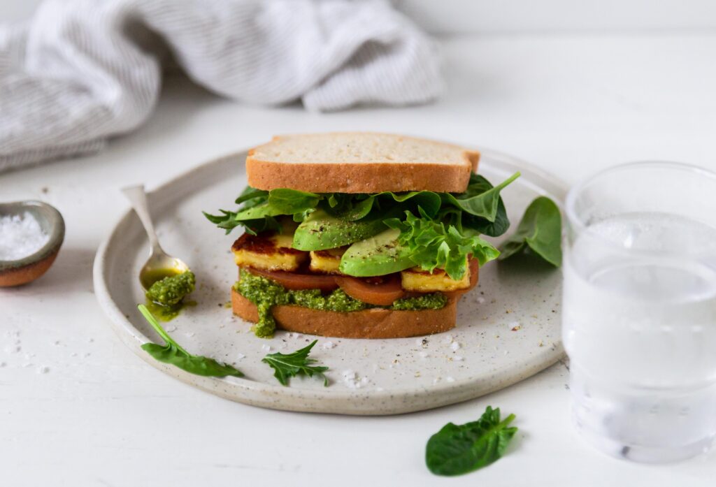 Simply Soft Sourdough Halloumi & Pesto Sandwich
